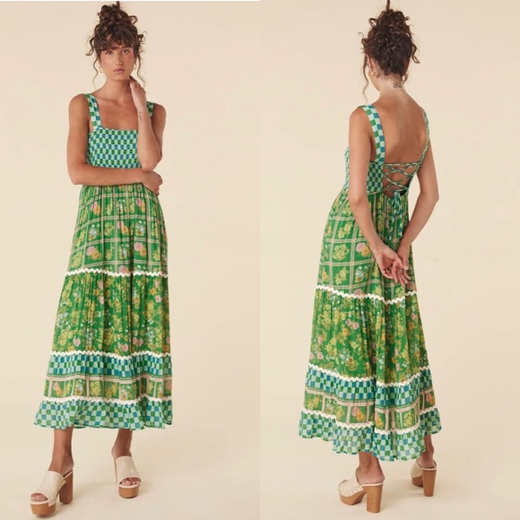 Spell | Dresses | New Spell Flora Strappy Maxi Dress In Citrus Crush ...